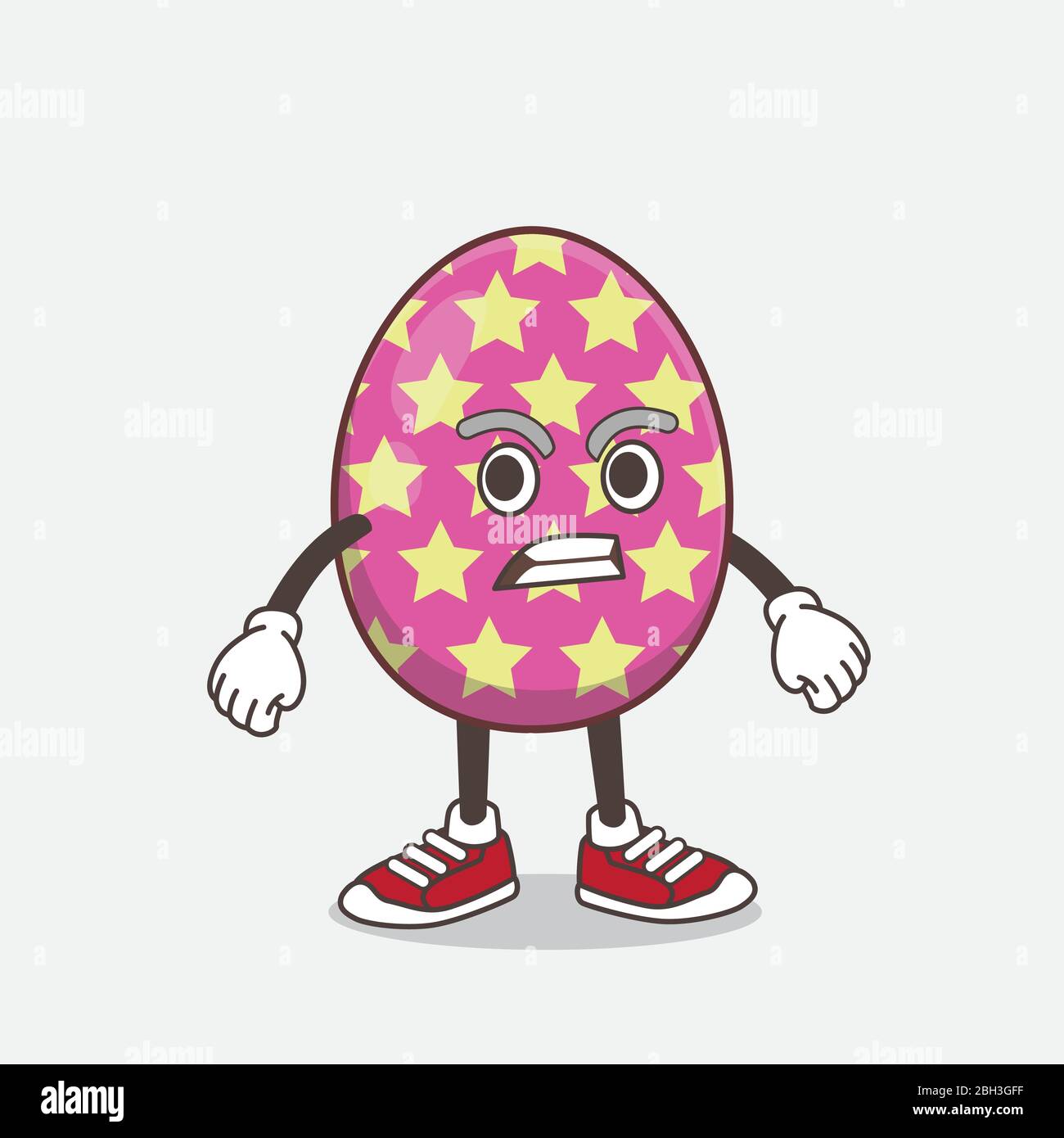 Illustration of Easter Egg Mascot Vector Character with Pose Stock ...