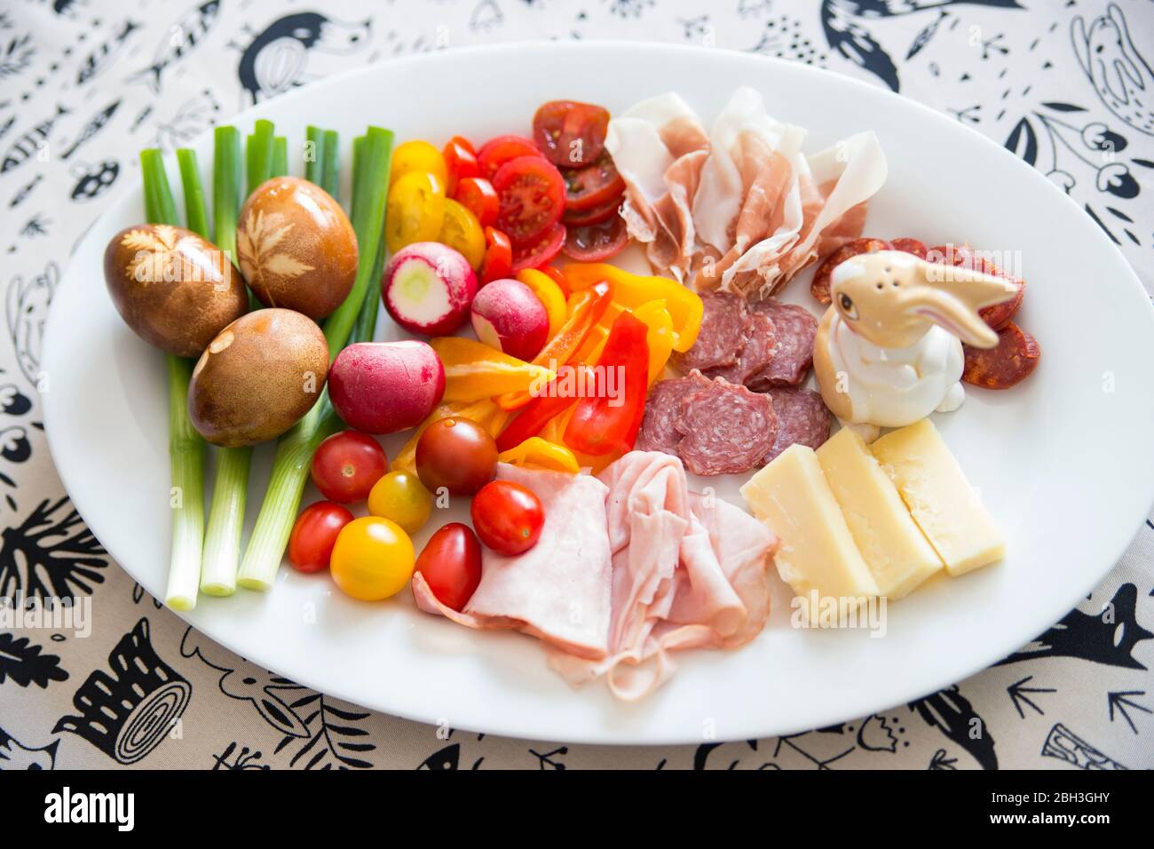 traditional Romanian orthodox Easter table Stock Photo - Alamy