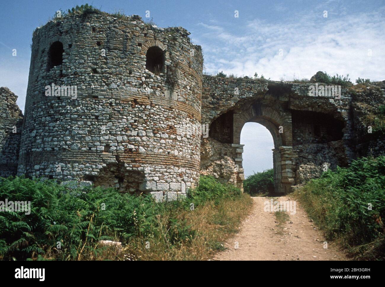 A gateway in the walls of the ancient city of Nicopolis, built by ...