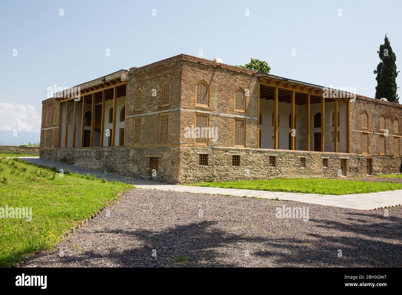 Telavi, Georgia - June 16 2018: Famous georgian landscapes Batonis ...