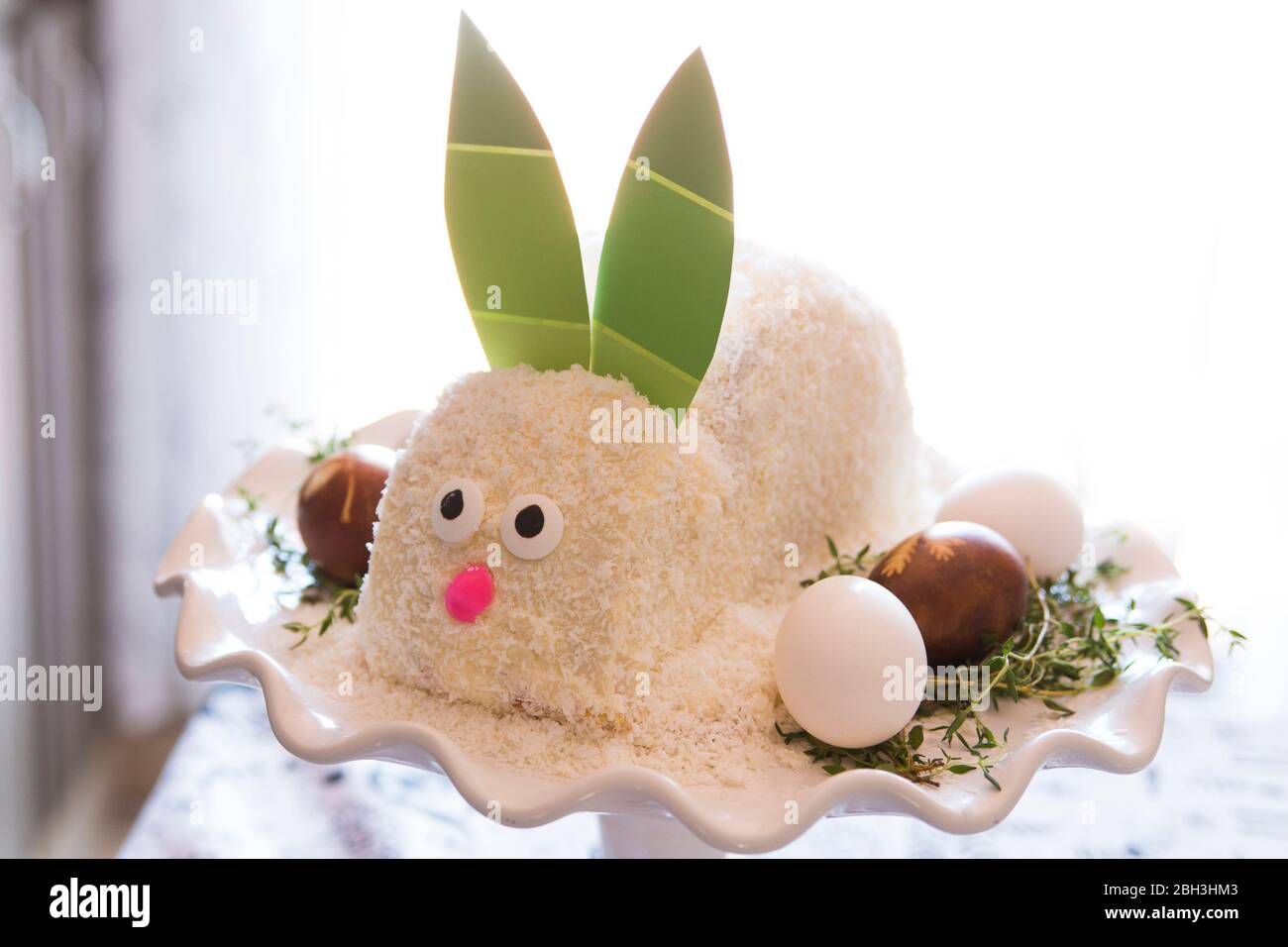 Easter funny bunny carrots cake Stock Photo - Alamy