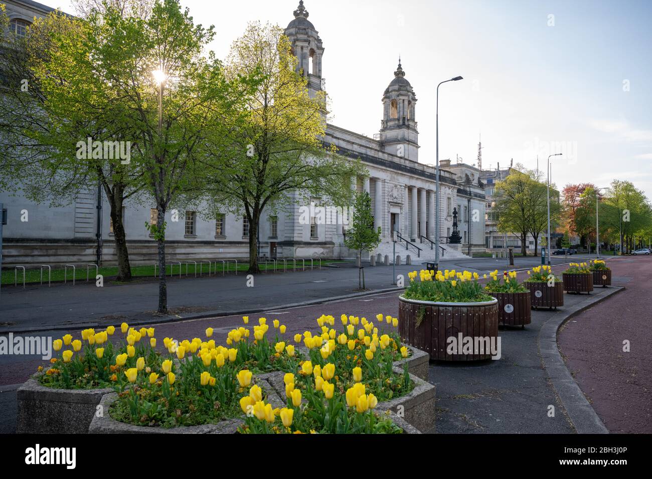 A general view of the exterior of Cardiff Crown Court in Cardiff, Wales ...