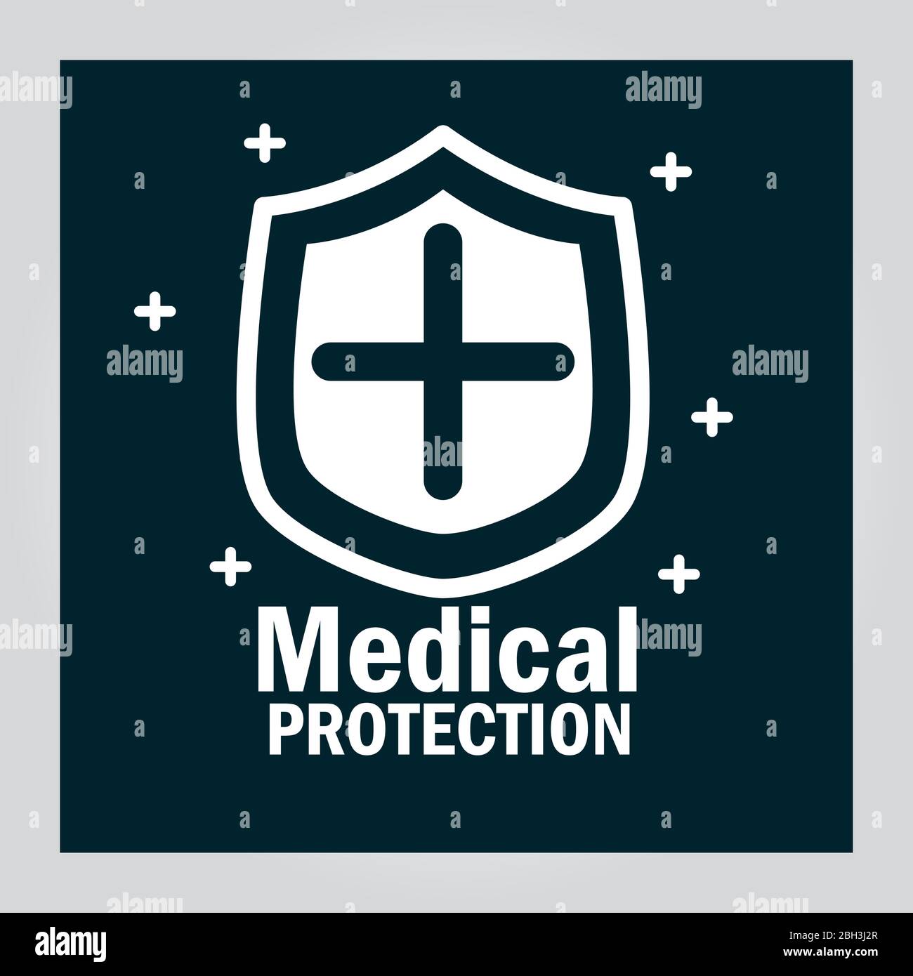 medical protection shield emblem, covid 19, pandemic coronavirus ...