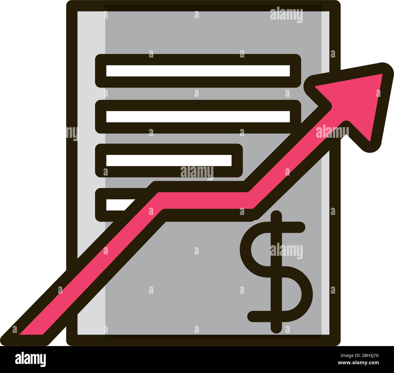 business report profit arrow financial investing vector illustration ...