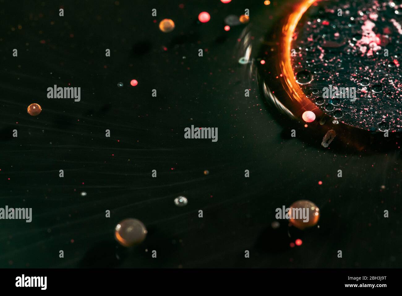 Oil bubbles on vibrant hi-res stock photography and images - Alamy