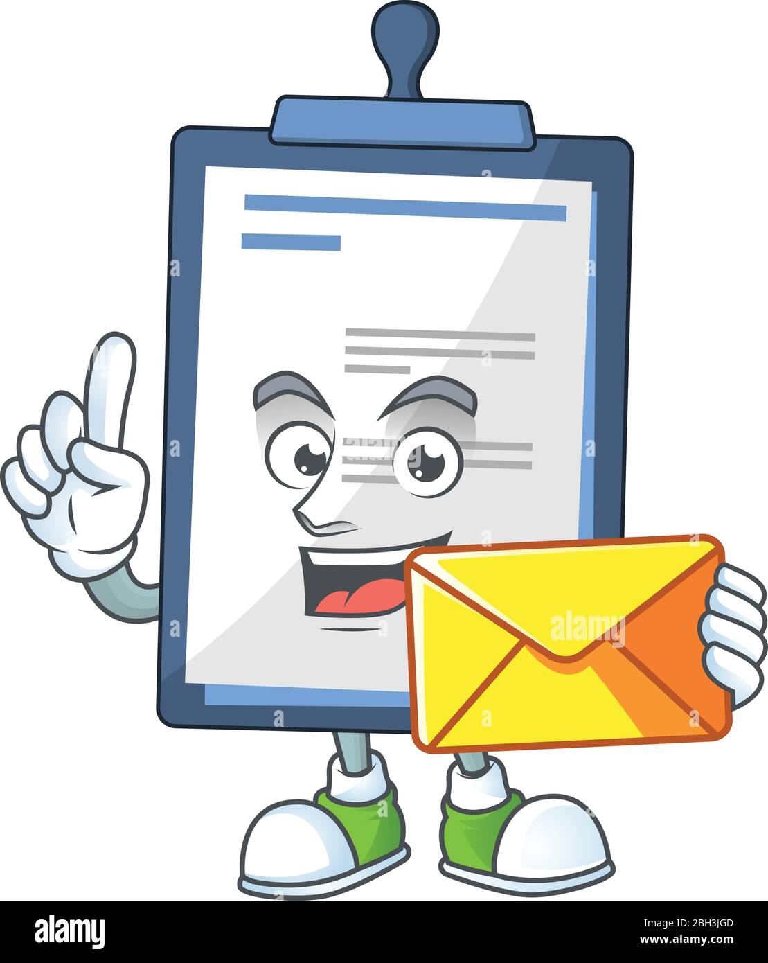 Cute face medical note mascot design bring brown envelope Stock Vector ...