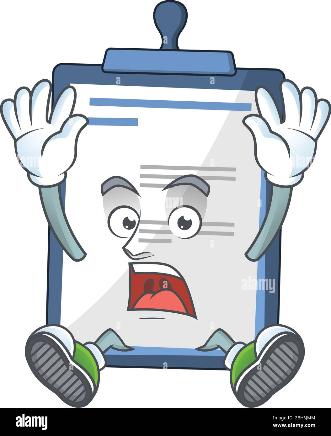 Medical note cartoon character design showing shocking gesture Stock ...