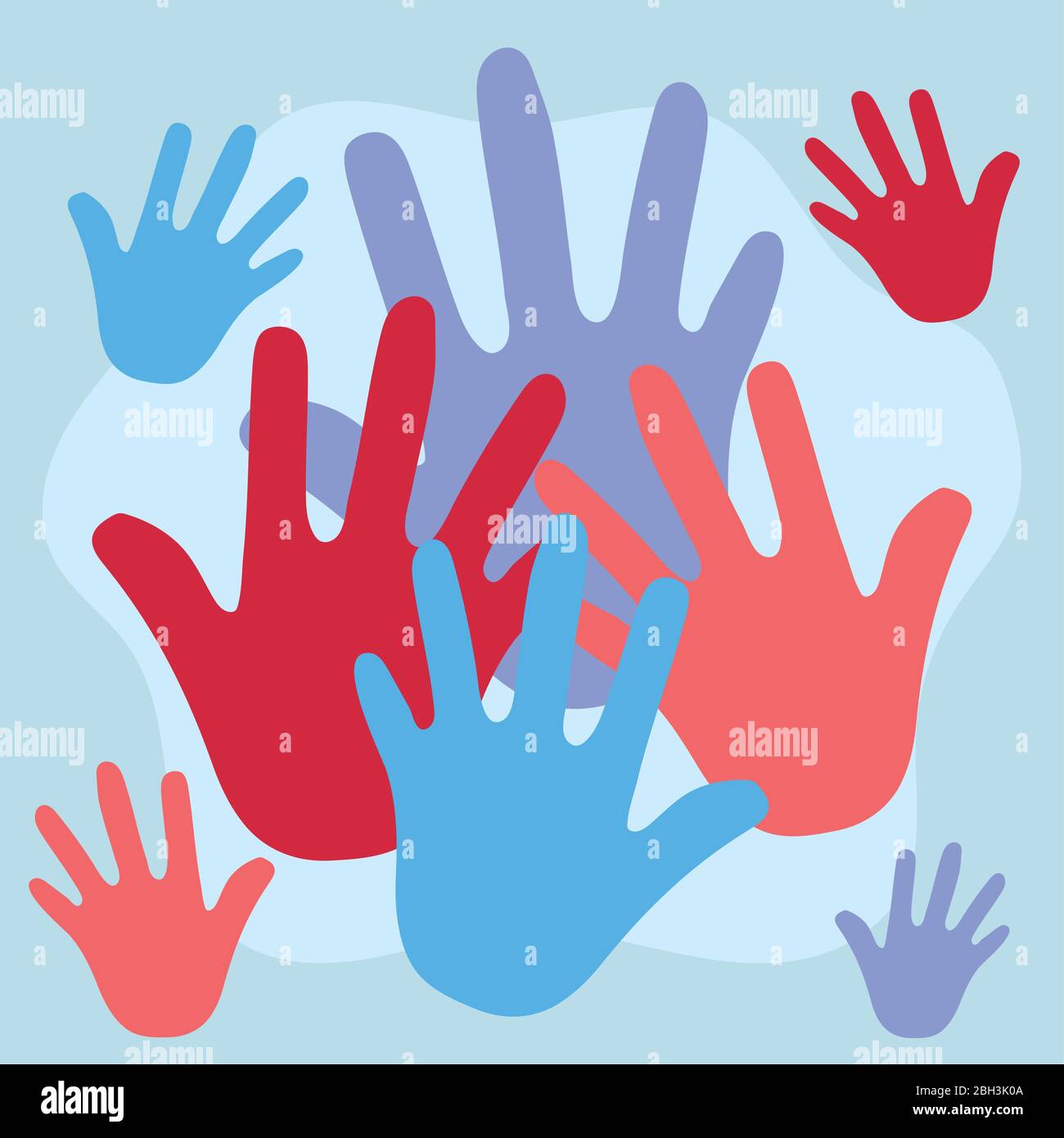 Right Hand Prints Together