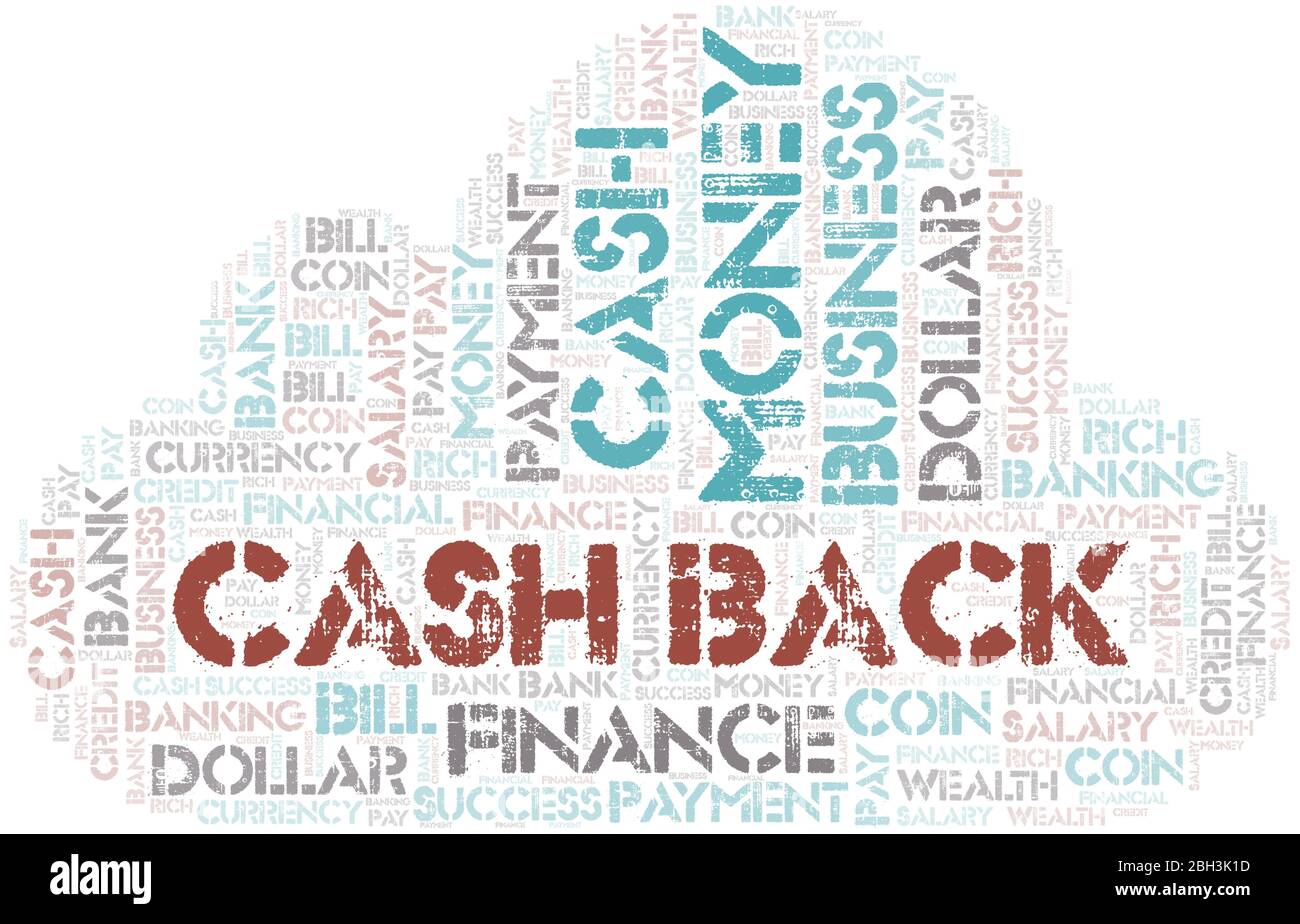 Cash Back typography word cloud. Wordcloud collage made with the text ...