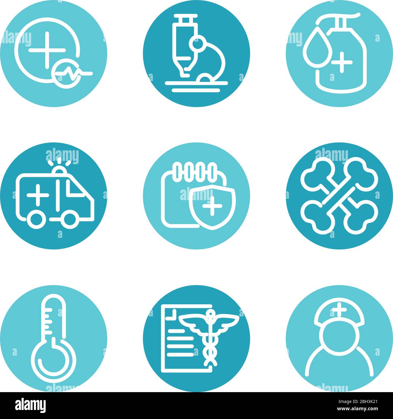 medical and health care equipment assistance icon set vector ...