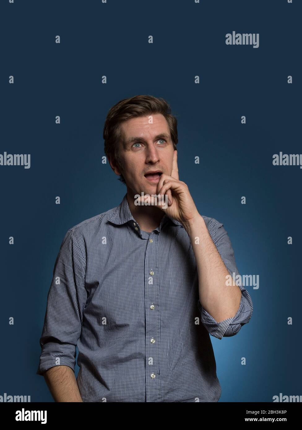 Person thinking on white hi-res stock photography and images - Alamy