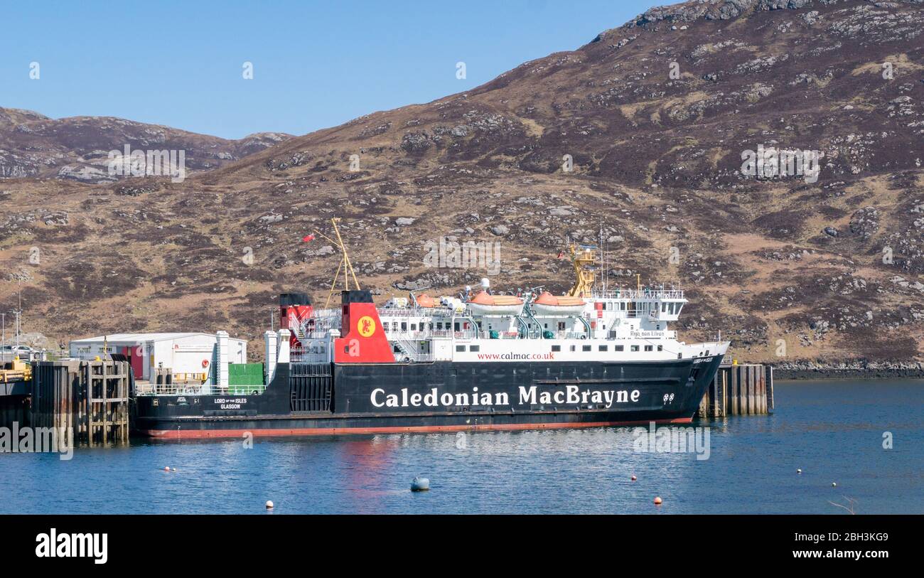 Caledonian MacBrayne, Calmac lifeline ferry Lord of The Isles moored at ...