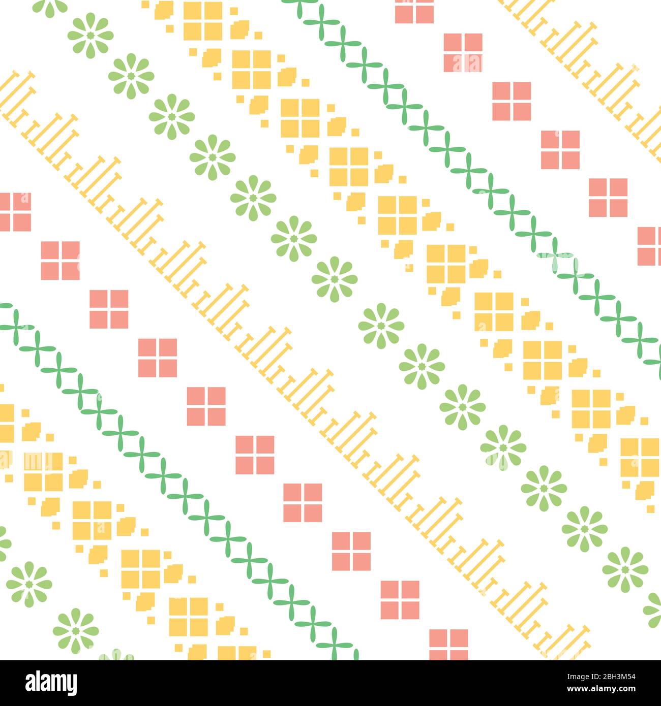 Beautiful embroidery design pattern with colorful stitches on fabric ...