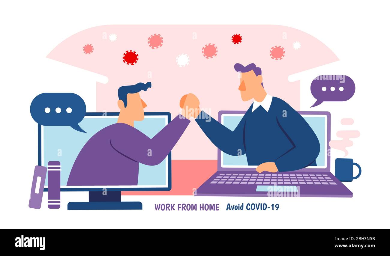 Men greeting each other Stock Vector Images - Alamy
