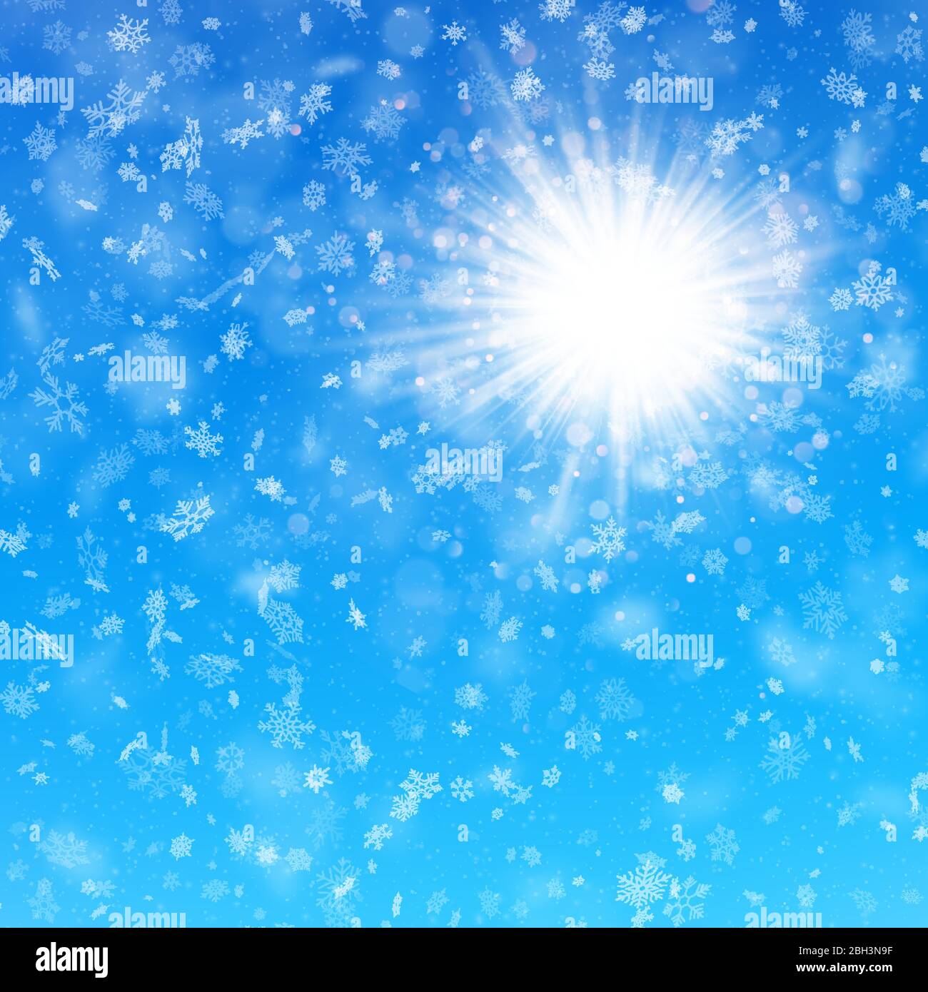 Sunny january Stock Vector Images - Alamy