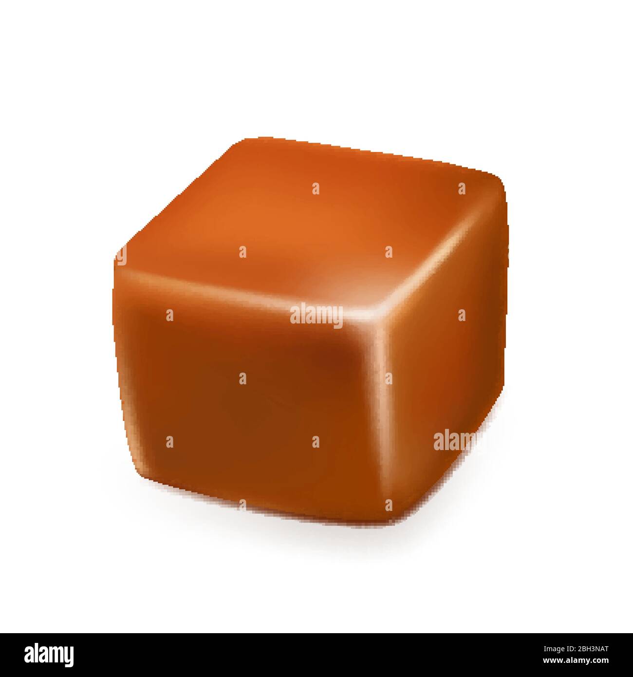 Caramel Toffee Candy Delicious Sweet Cube Vector Stock Vector Image ...
