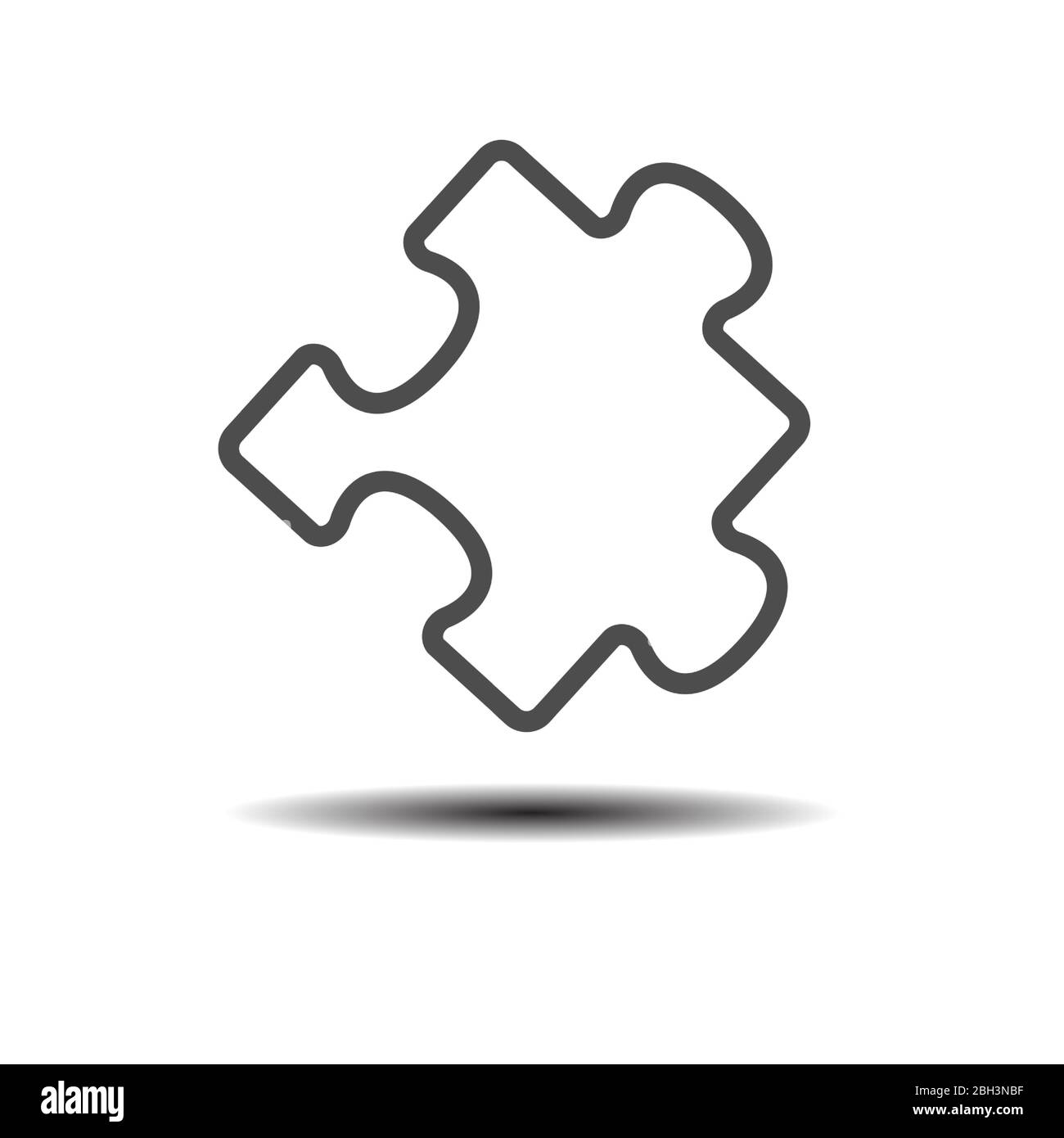 Simple vector icon of a puzzle. Stock design isolated on a white ...