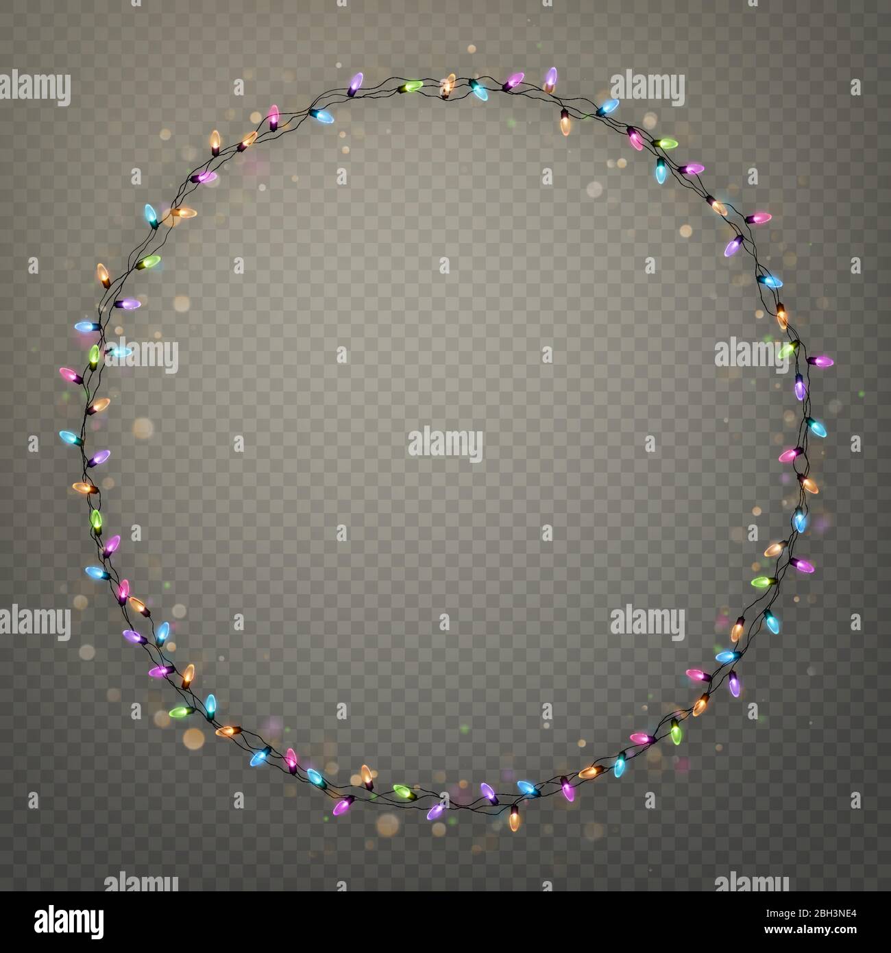 Christmas light string circle Stock Vector Images - Alamy