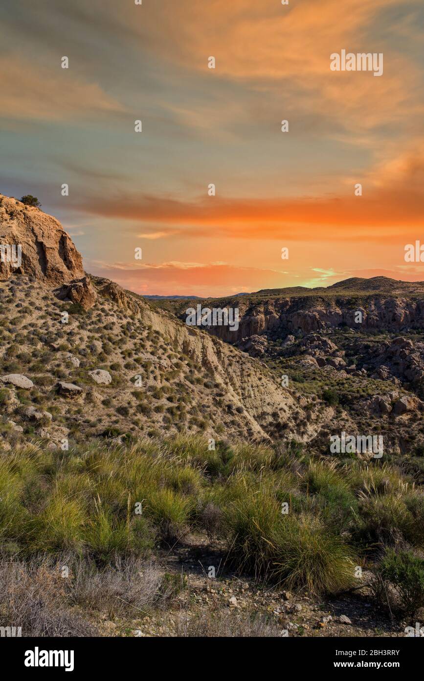 The desert of taverns at sunset in Almeria, Spain Stock Photo - Alamy