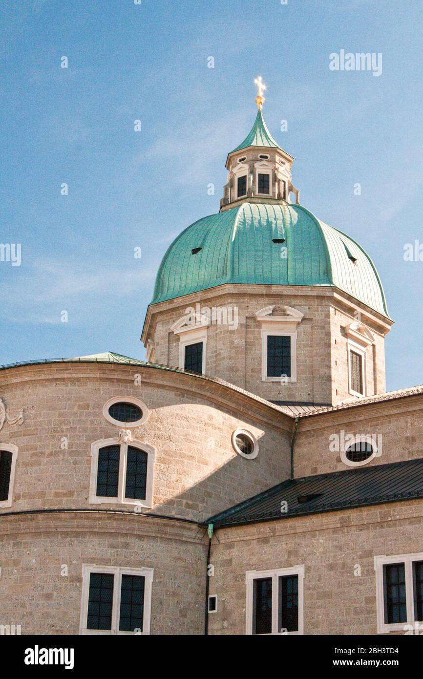 The facade of famous Salzburg cathedral, Austria Stock Photo - Alamy