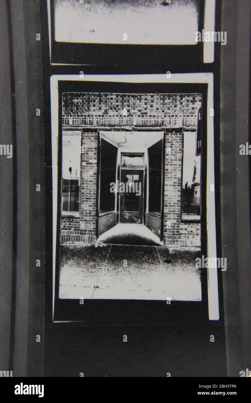 Fine 70s vintage extreme high contrast contact print photography of the ...