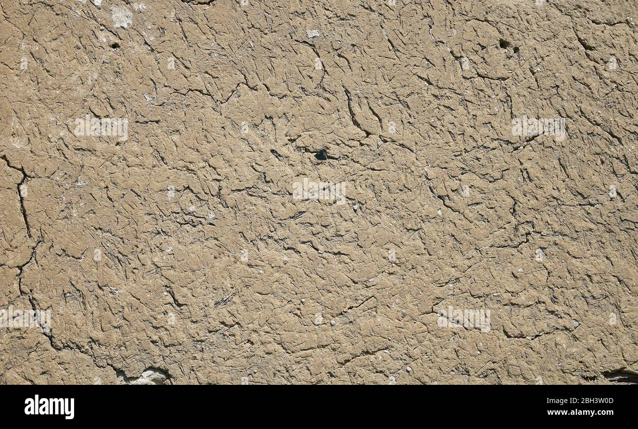 Mud wall texture on ancient house in countryside Stock Photo - Alamy