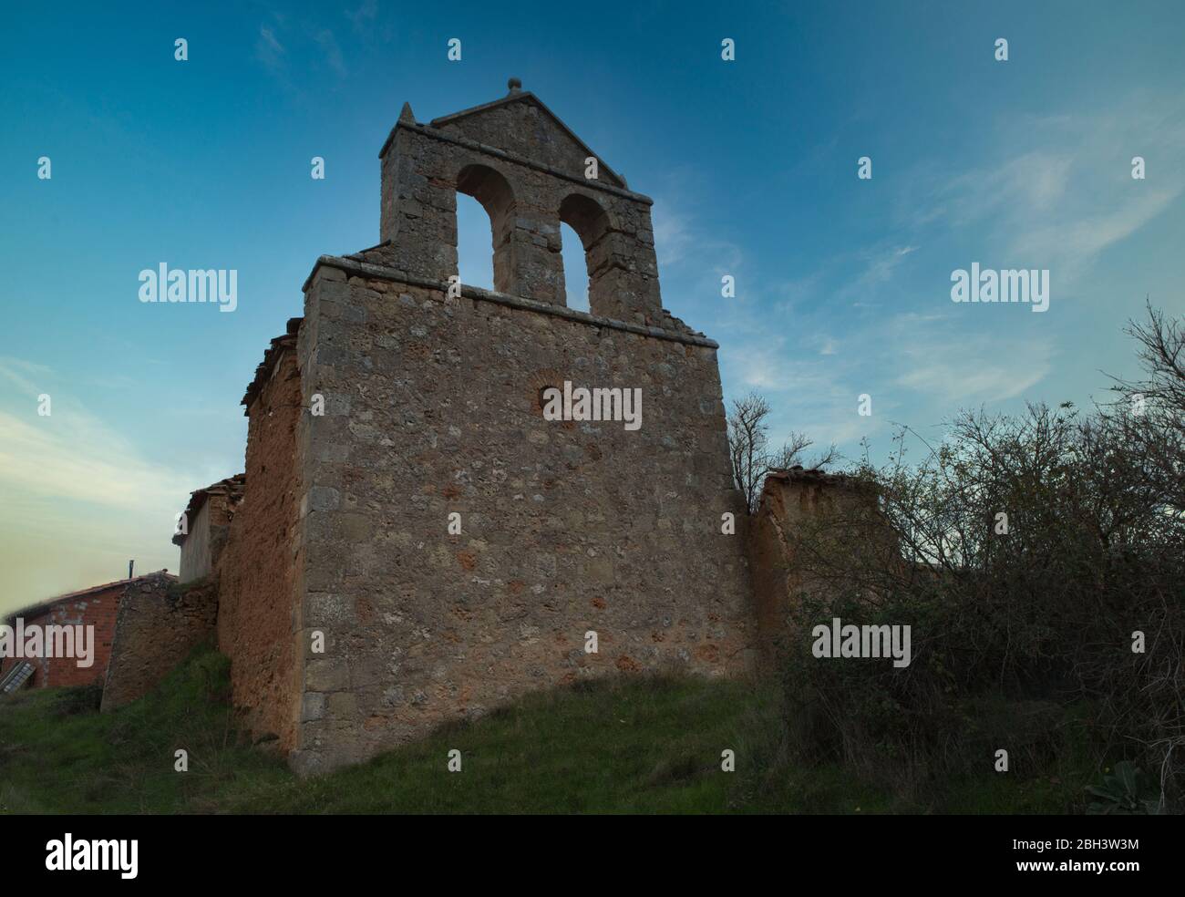 Abandoned town of Escobosa de Calatanazor in Soria, Spain Stock Photo ...