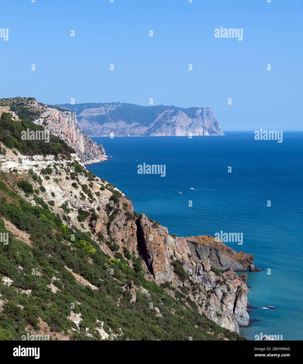 Landscape of the sea coast in a Crimea. Aya Cape Stock Photo - Alamy