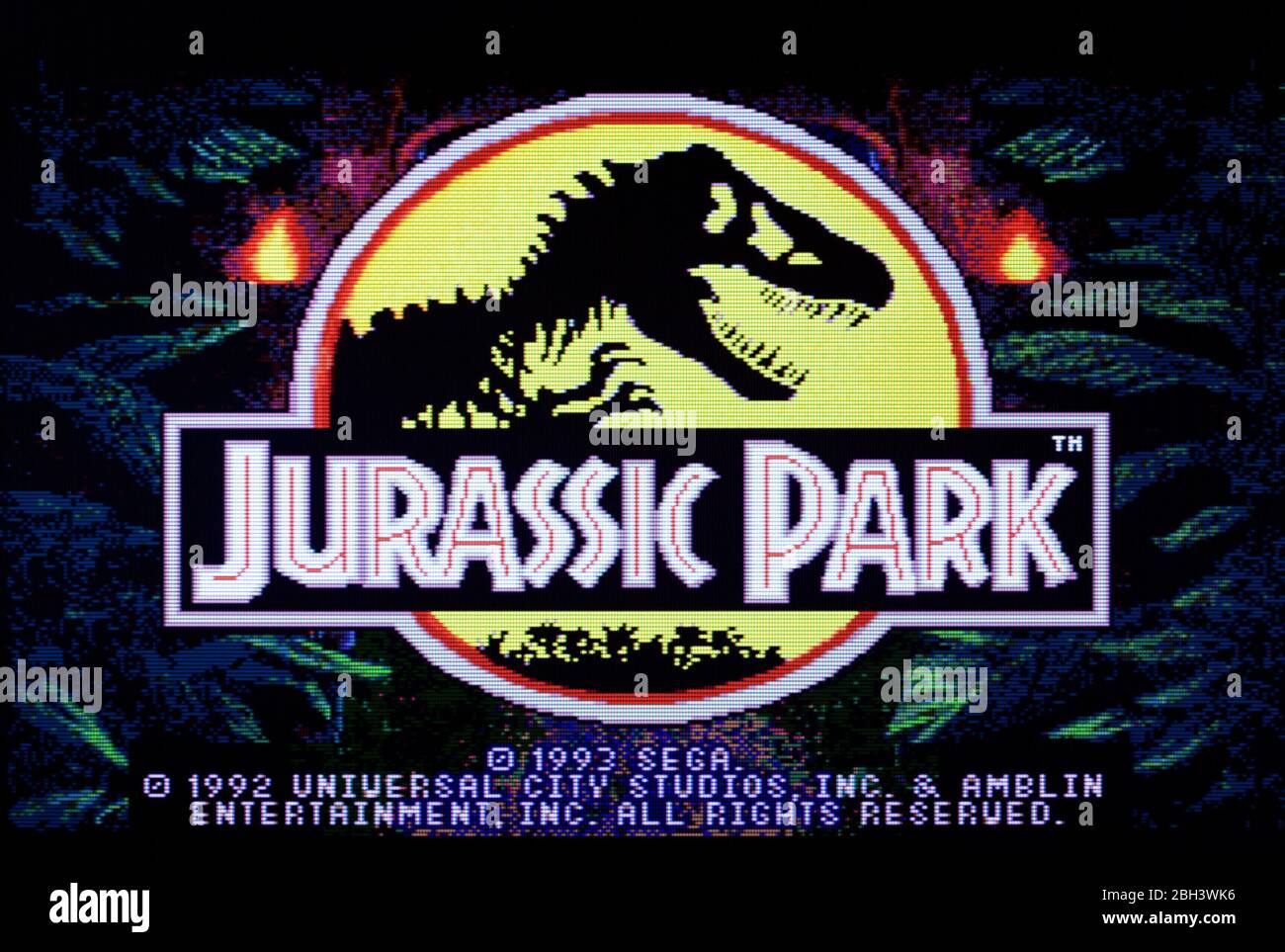 Jurrasic Park Sega Genesis Mega Drive Editorial Use Only Stock