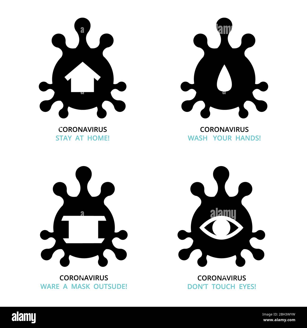 virus , bacteria , microbe icon shape set , group of schematic pictures ...