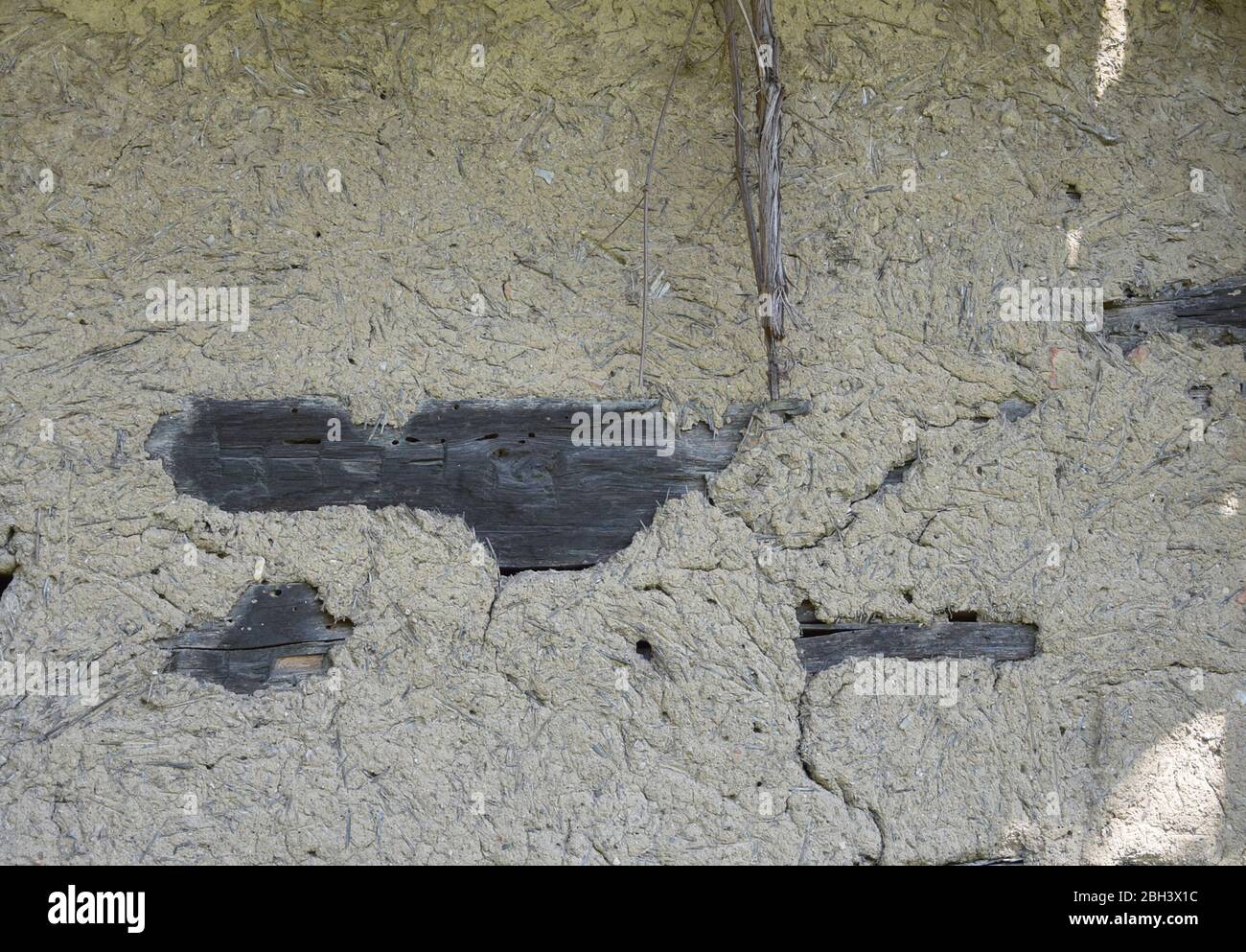 Mud wall texture on ancient house in countryside Stock Photo - Alamy