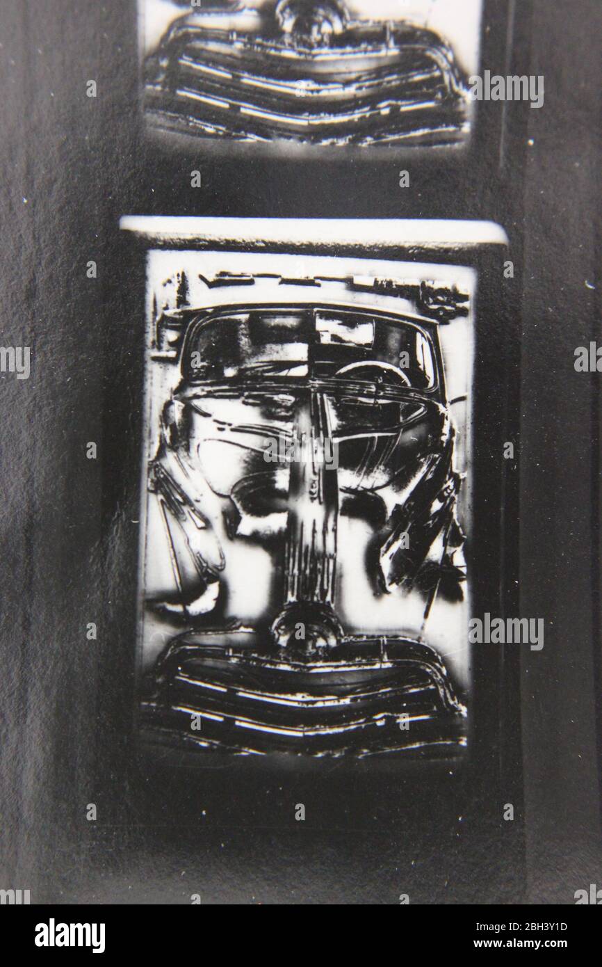 Fine 70s vintage extreme high contrast contact print photography of the ...