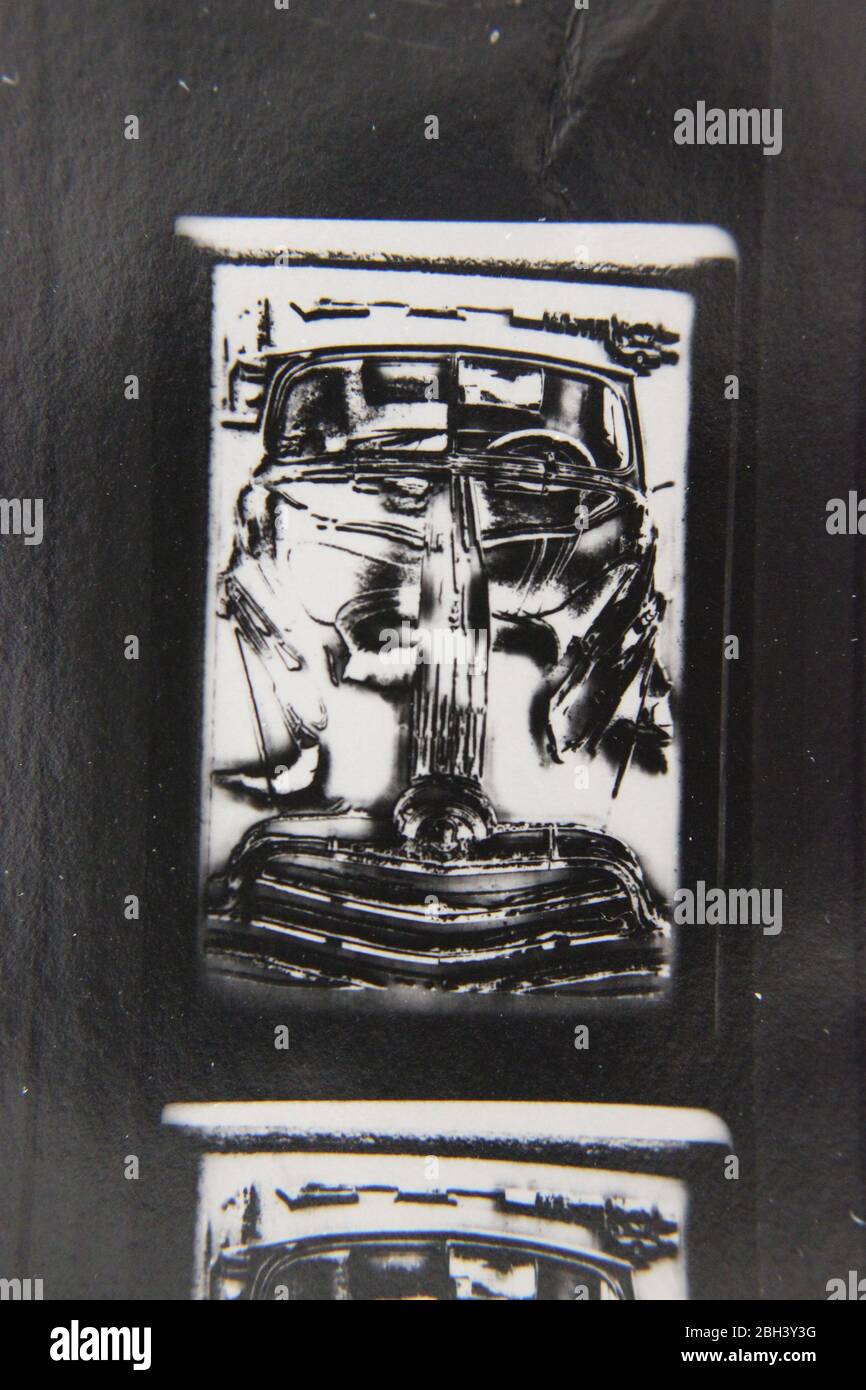 Fine 70s vintage extreme high contrast contact print photography of the ...