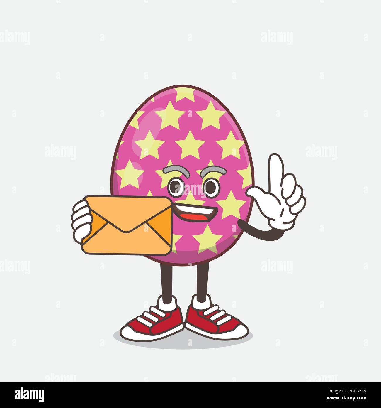Illustration of Easter Egg Mascot Vector Character with Pose Stock ...