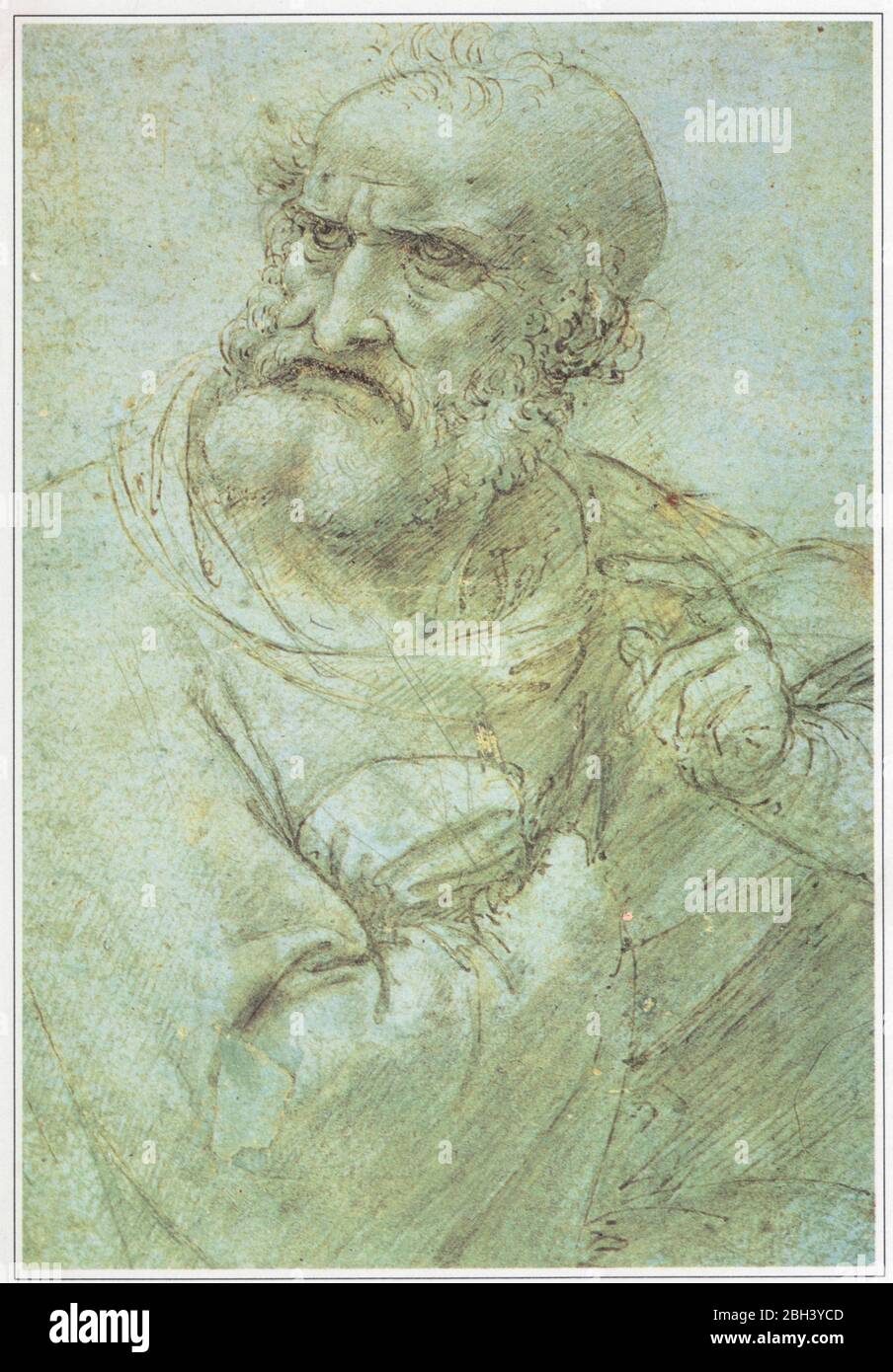 Leonardo da Vinci. Study for an Apostle from The Last Supper. 1495 ...