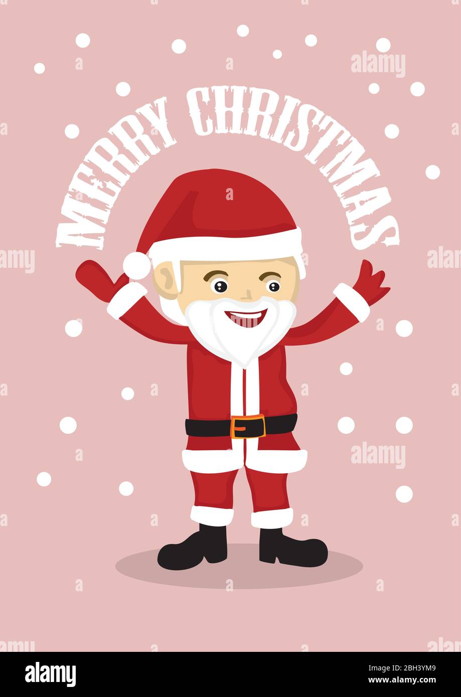 Boy dressed as father christmas Stock Vector Images - Alamy