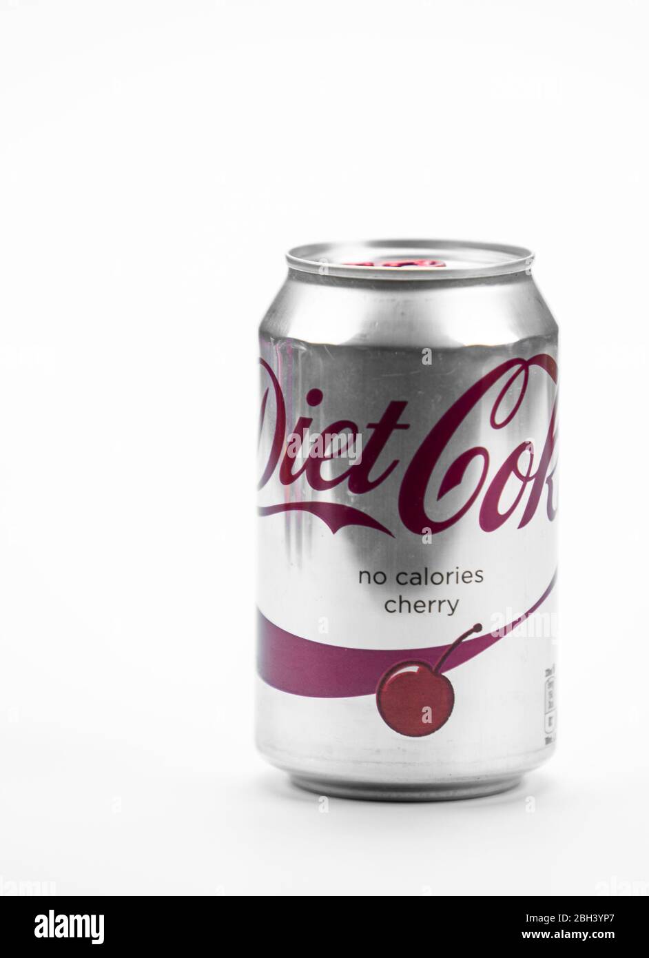 Atlanta, Georgia, USA April 4, 2020: aluminum Coca-Cola can Diet Coke ...