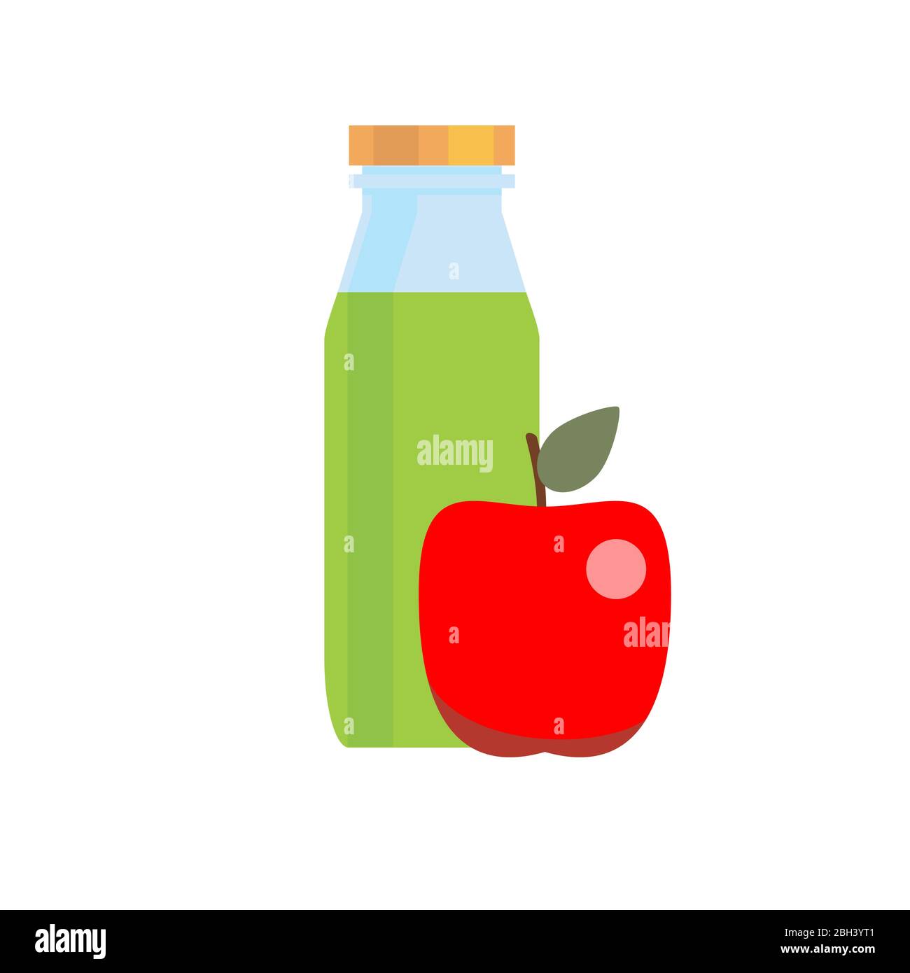 Bottle fresh organic apple Stock Vector Images - Alamy