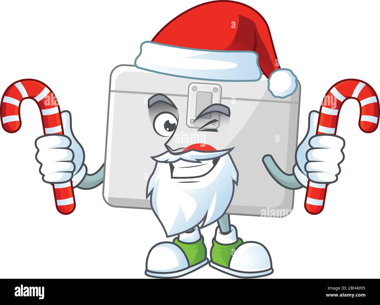 First aid kit humble Santa Cartoon character having candies Stock ...