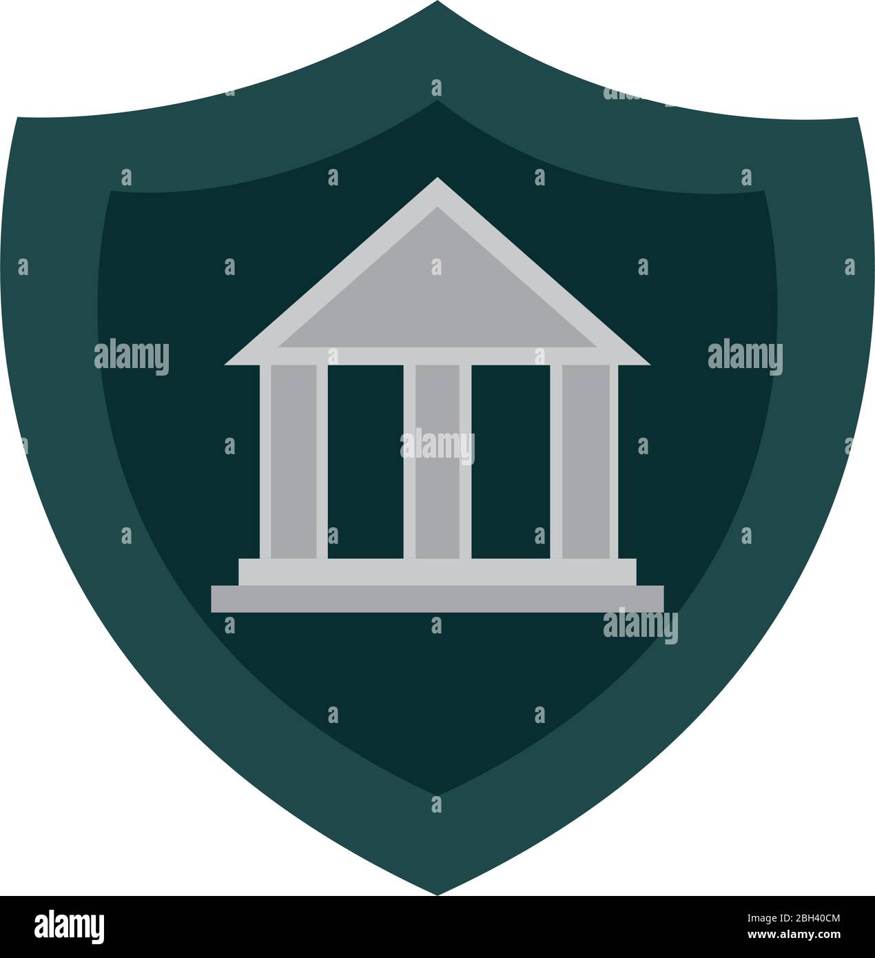 mobile banking, shield protection bank money vector illustration flat ...