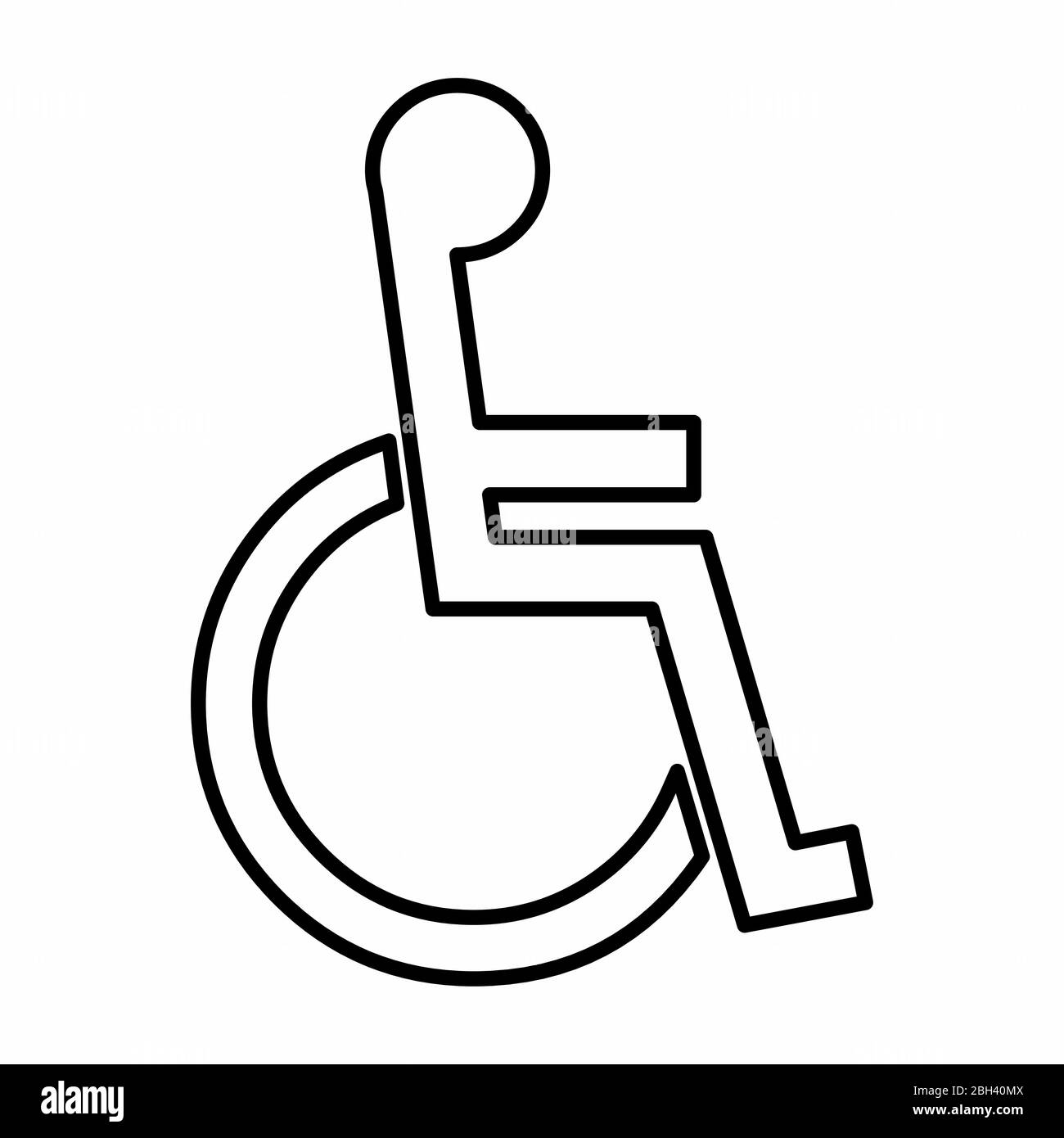 A Wheelchair linear icon illustration on white background Stock Vector ...