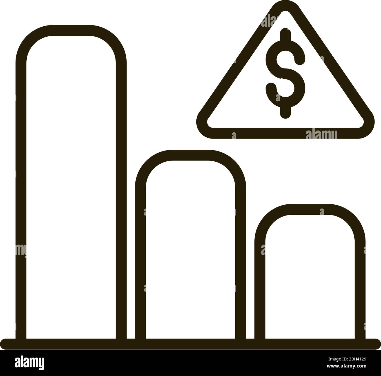 statistics chart bar money financial business stock market vector ...