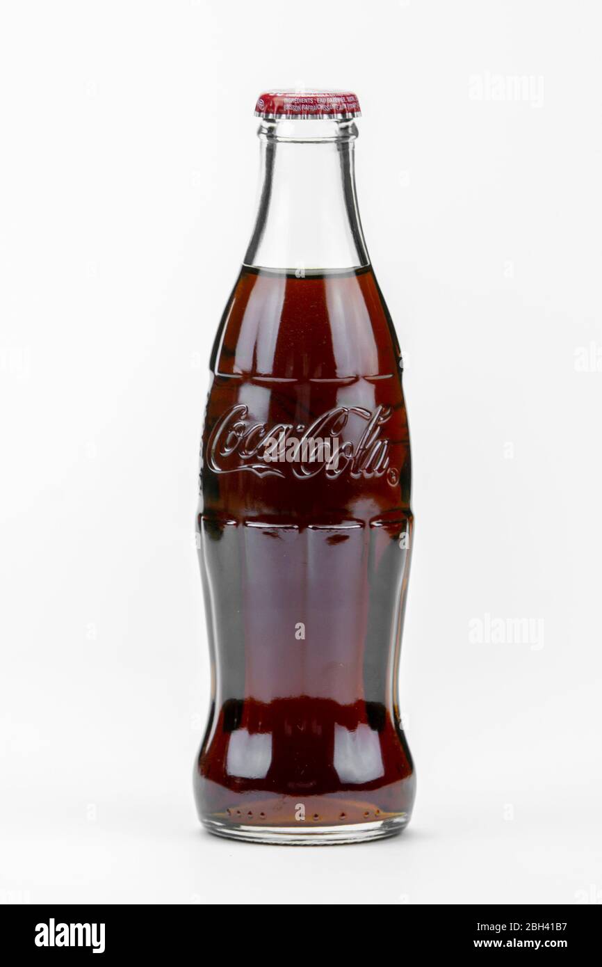 Atlanta, Georgia, USA – April 1, 2020: closeup of classic contour glass ...