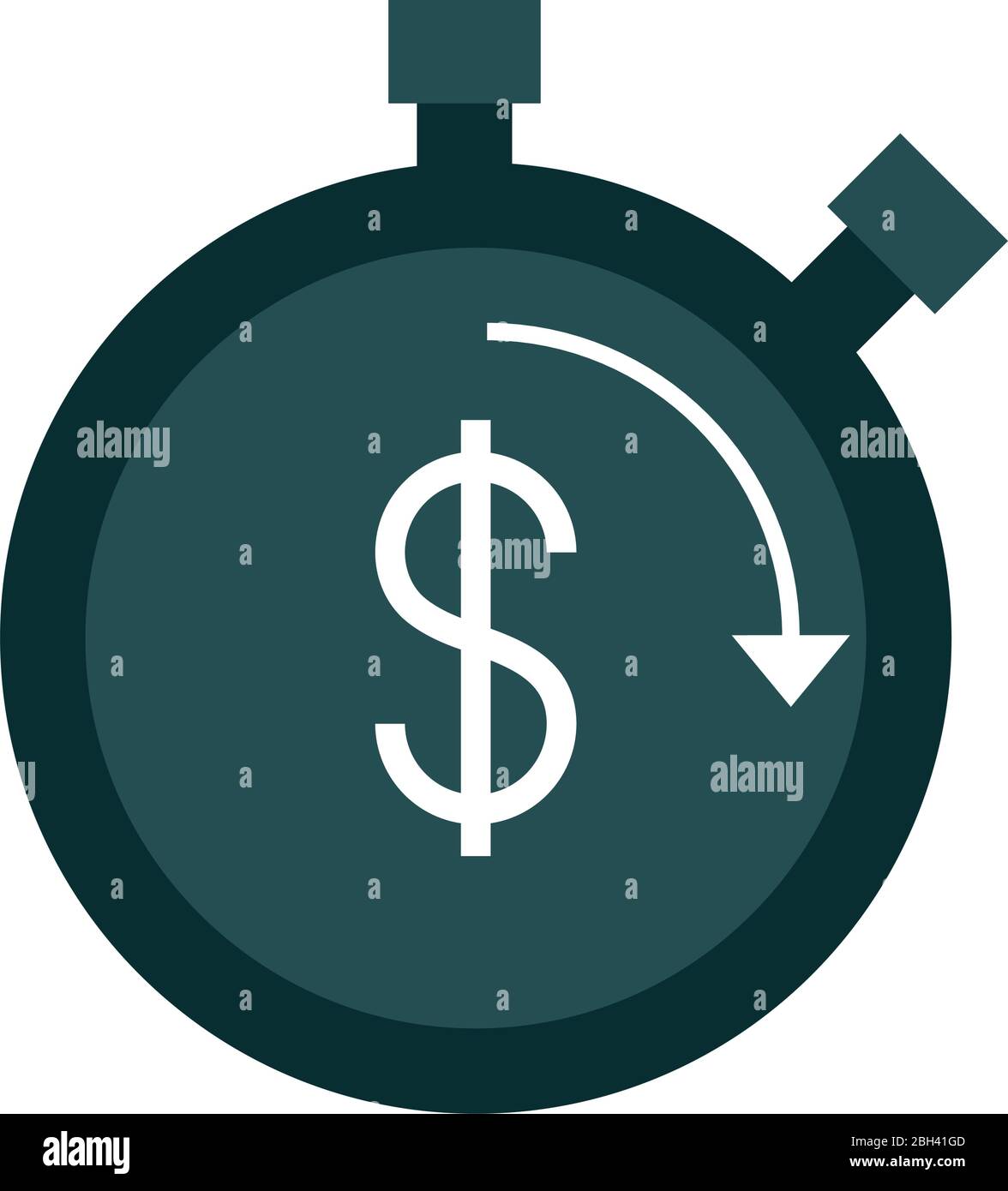 mobile banking, business clock time money vector illustration flat ...