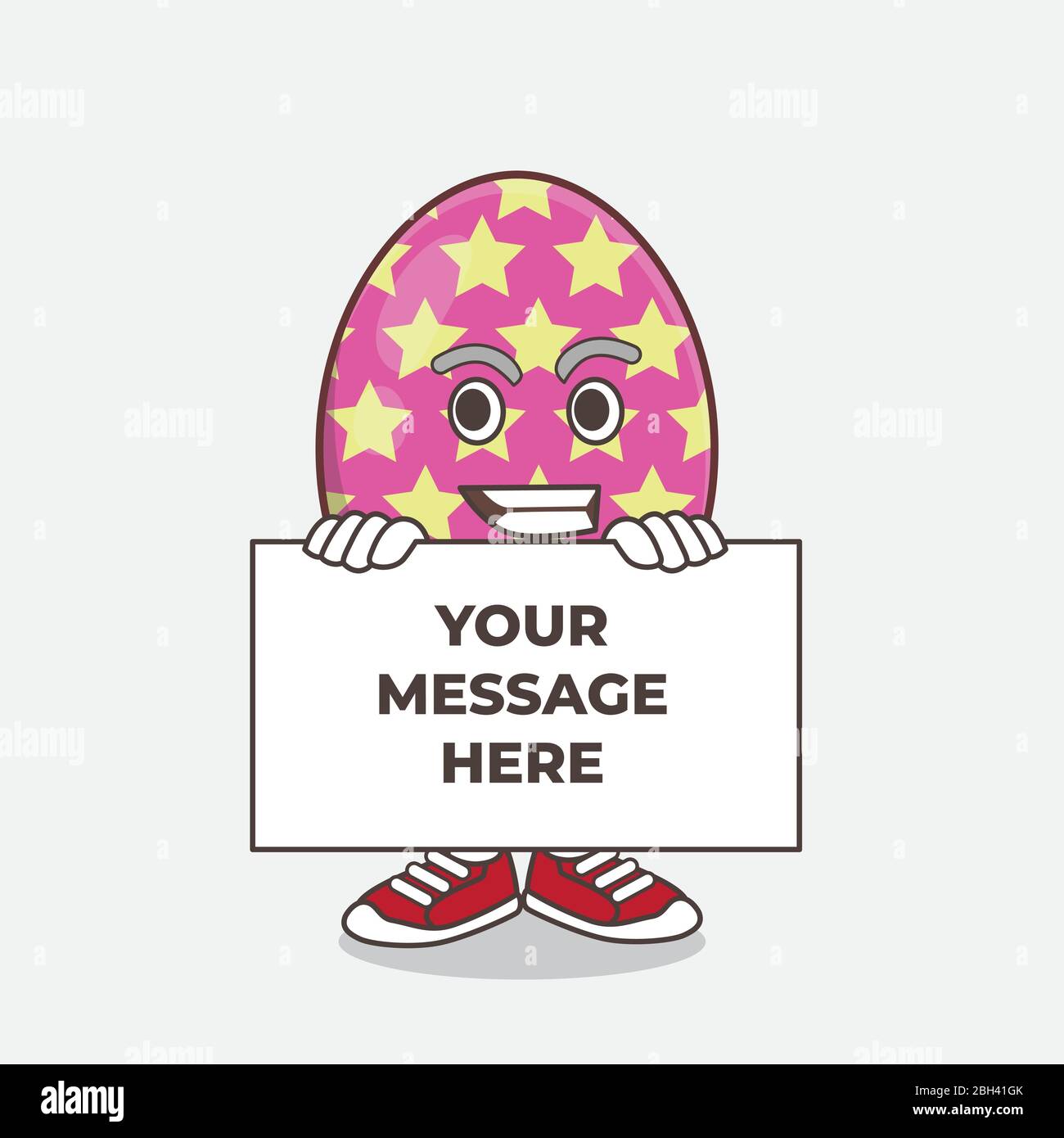 Illustration of Easter Egg Mascot Vector Character with Pose Stock ...