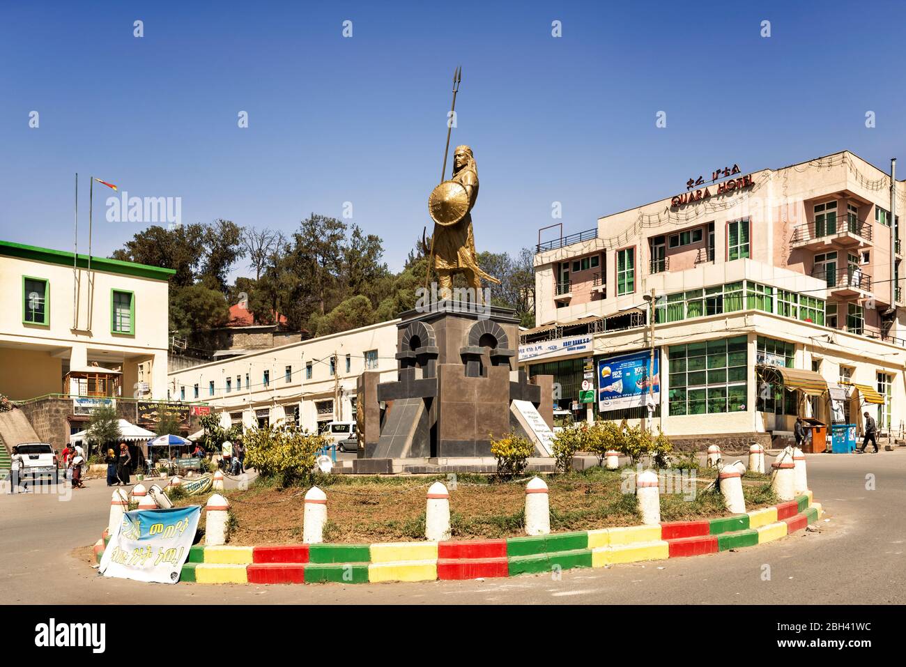 Gondar, Ethiopia - February 9, 2015: View at the Emperor Tewodros ...