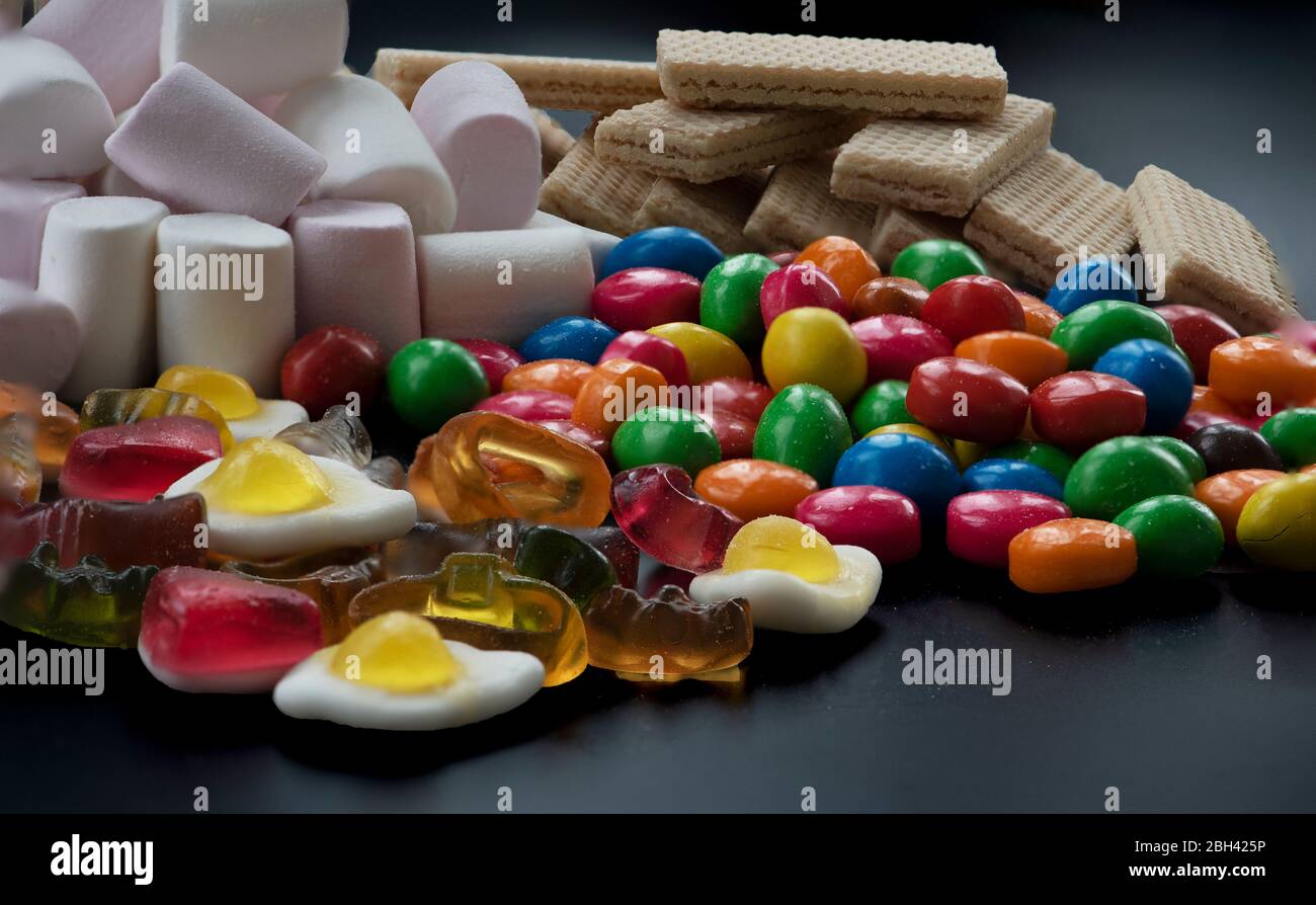 An assortment of various candies Stock Photo - Alamy