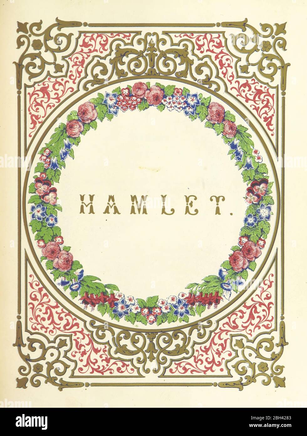 Victorian book cover page Stock Photo - Alamy