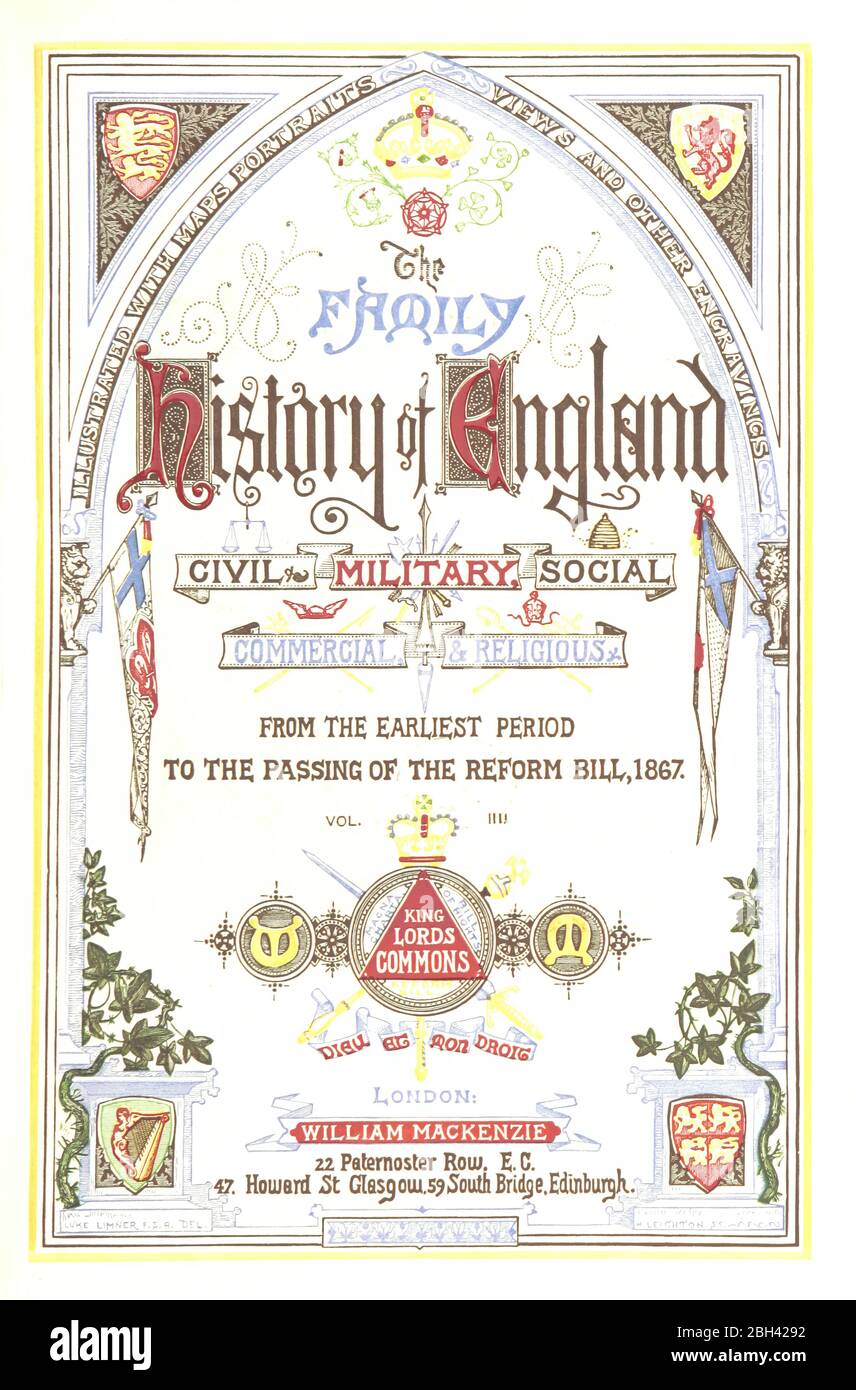 Victorian book cover page Stock Photo - Alamy