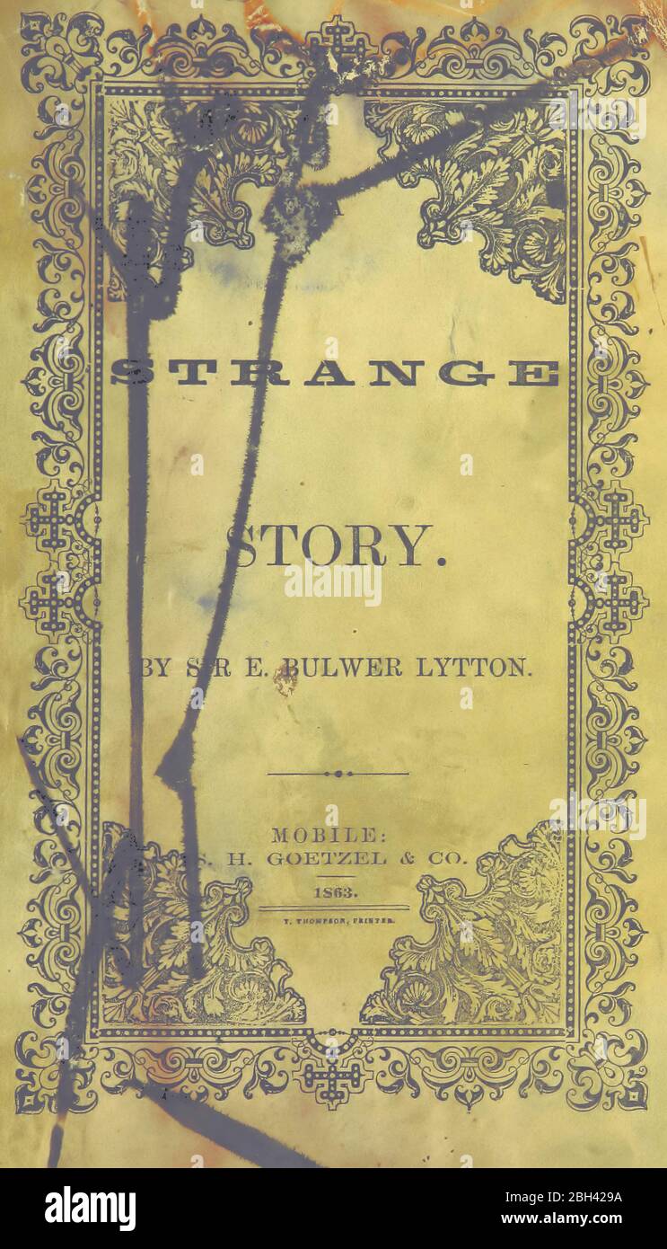 Victorian book cover page Stock Photo - Alamy